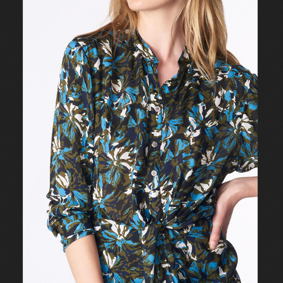 Veronica Beard | Dresses | Veronica Beard Georgina Buttonfront Silk ...